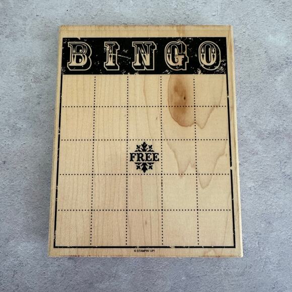 Stampin' Up! | Office | Stampin Up Wood Mounted Background Stamp Bingo ...